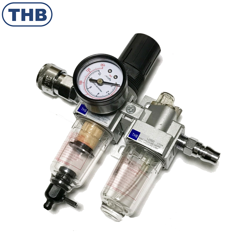 THB FRL-202 台灣製 濾水器 附調壓錶 迷你濾水器 高壓防爆 2分牙(1/4吋) | 產品介紹 | 泰鑫工具 (達利商城) 網路旗艦店